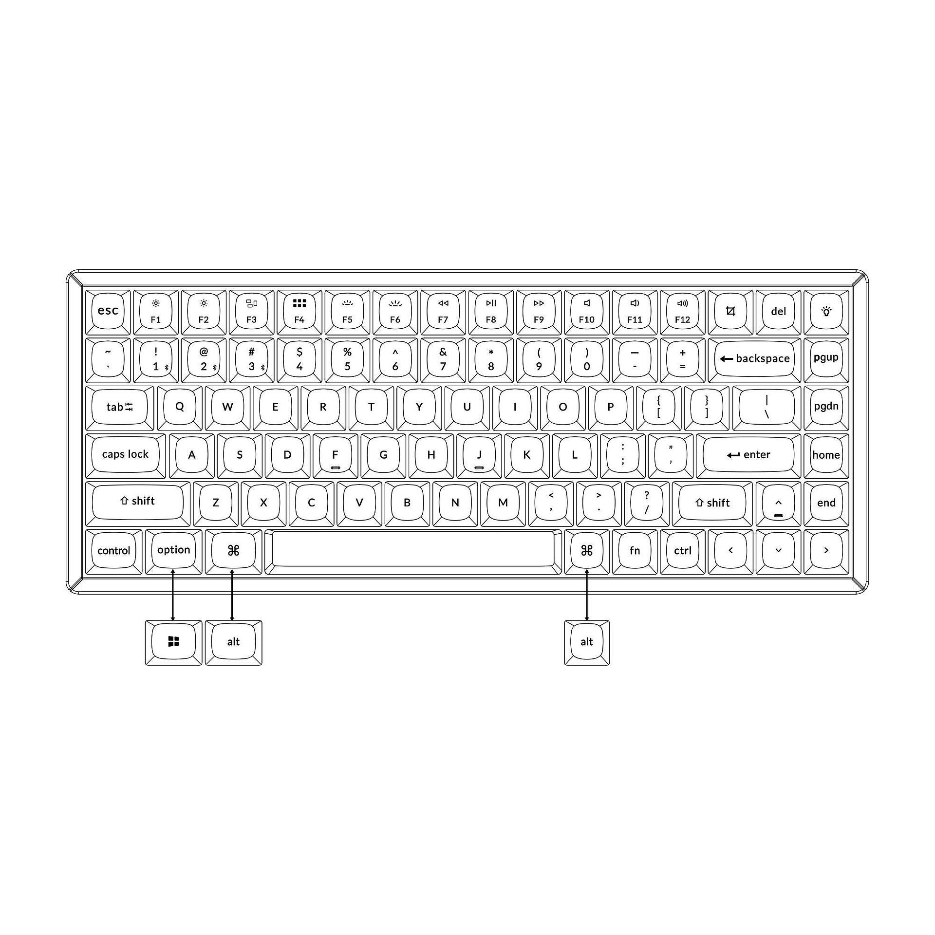 Keychron K2 Pro Hot-Swappable Keychron K Pro Mechanical Brown switch ...